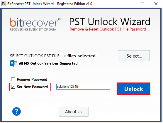 PST Unlocker Wizard to Reset & Remove PST Password of Outlook 2019 ...